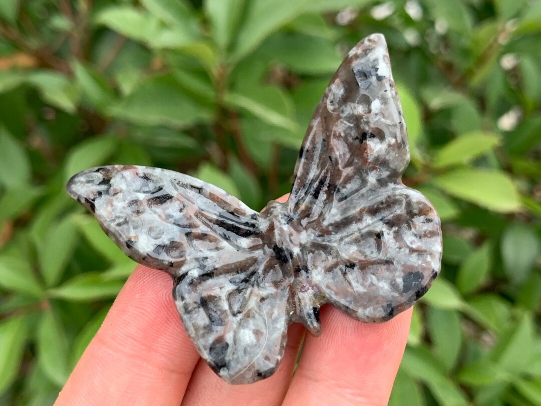 Yooperlite Quartz Crystal Butterfly: Hand Carved Specimen, Home Decor ...