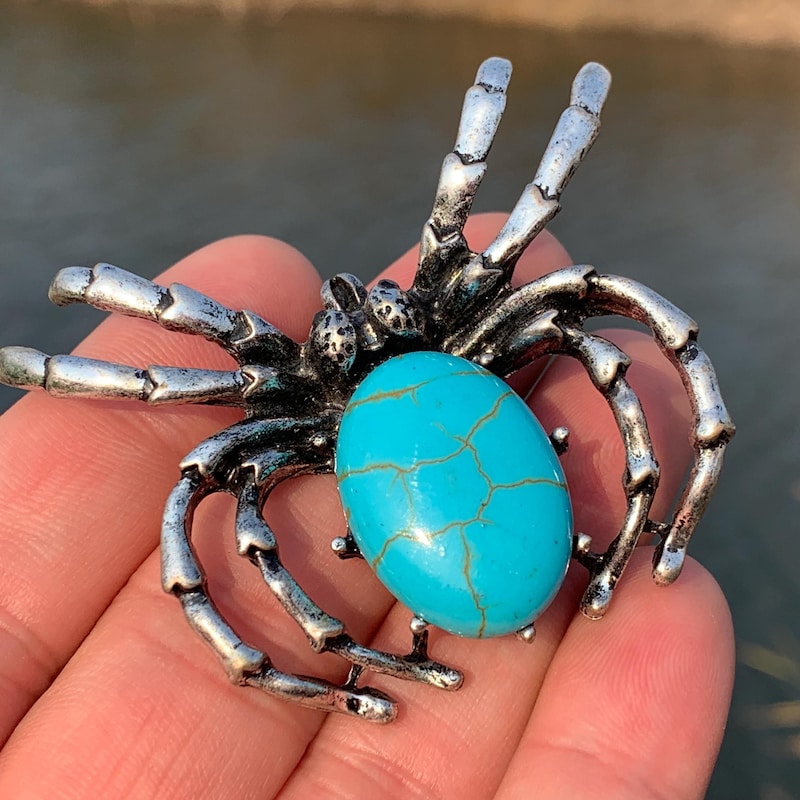 Turquoise Spider - Etsy