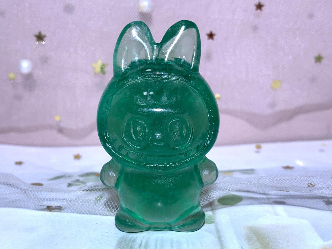 Green Fluorite Crystal Labubu Doll: Hand Carved Quartz Sculpture, Home ...