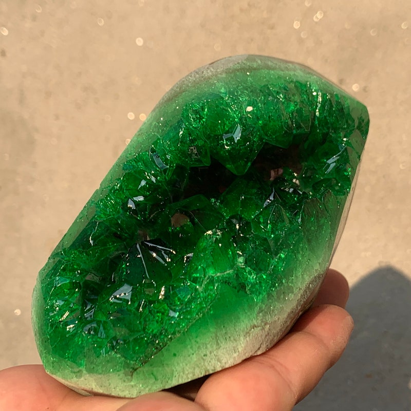 Green Geode - Etsy