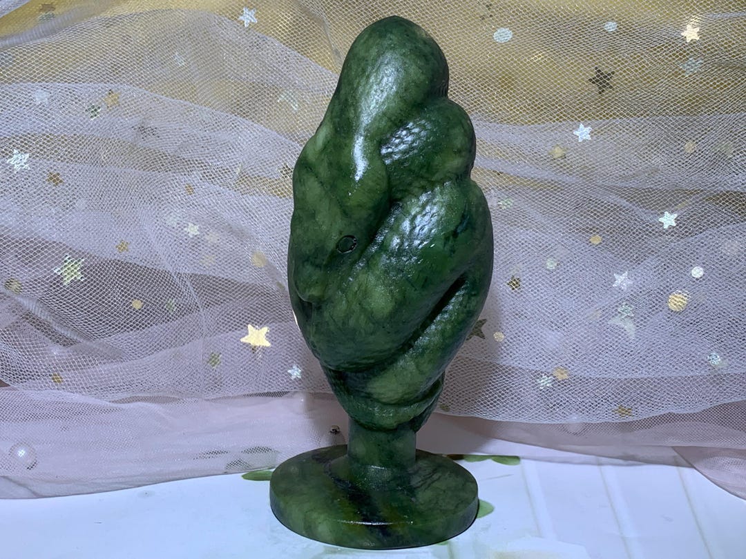 Green Jade Snake Skull: Hand Carved Crystal Boa Constrictor (3.9'') - Etsy