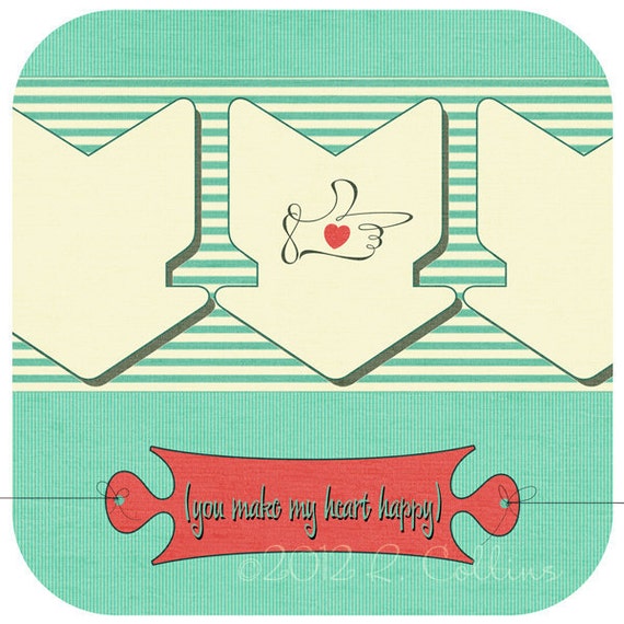 Items similar to You Make My Heart Happy, original illustration on Etsy