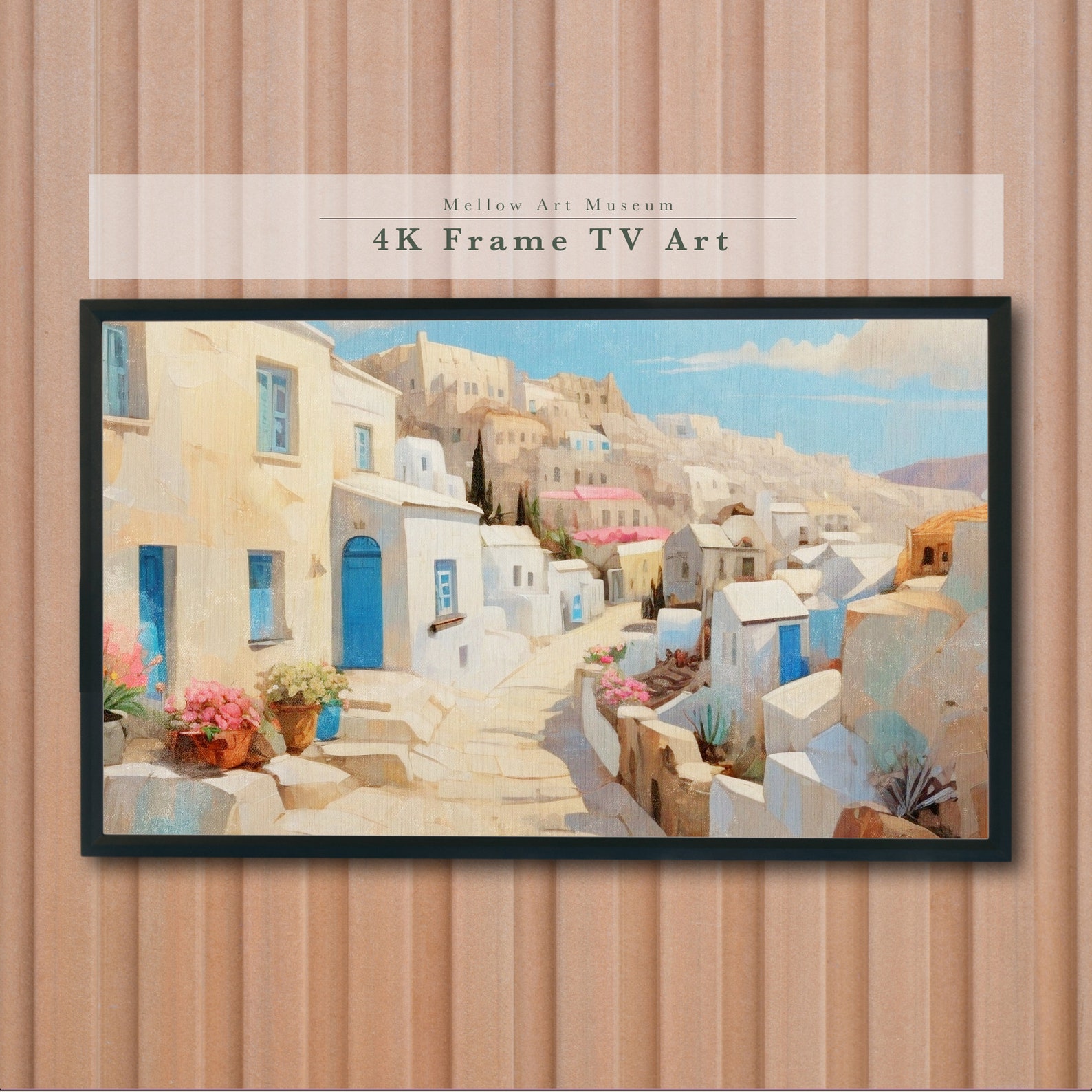 Samsung Frame TV Art | Summer in Santorini | Digital 4K High-resolution ...