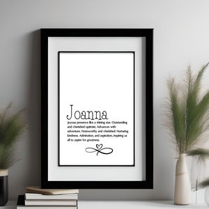 Personalized 'J' Name Wall Art for Ladies: Elegant Black & White Decor ...