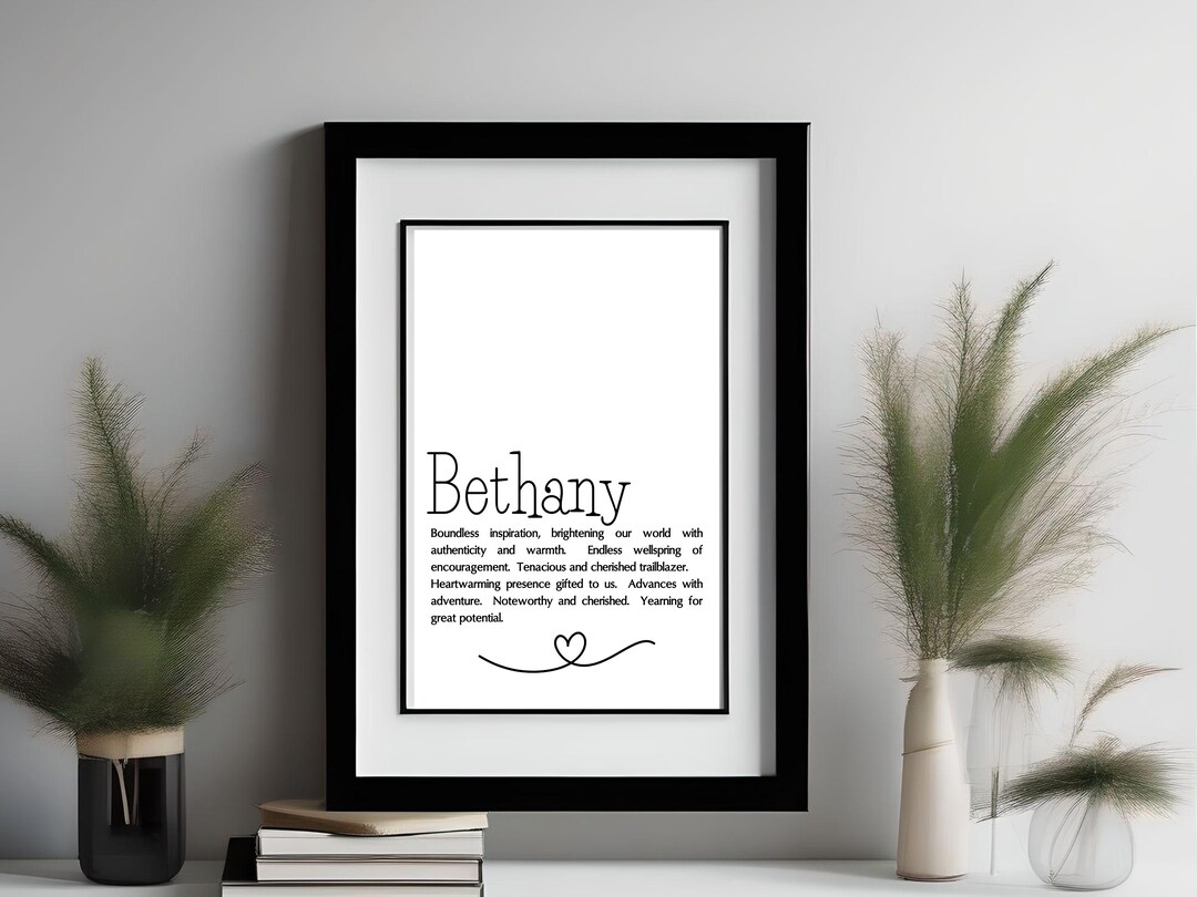 Personalized 'B' Name Wall Art Printables for 'bethany': Elegant and ...