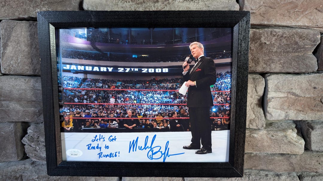 Autographed Michael Buffer Boxing Ring Announcer 8x10 Framed Photo Lets ...