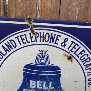 Antique Early 1900s Double Sided New England Telephone and Telegraph ...