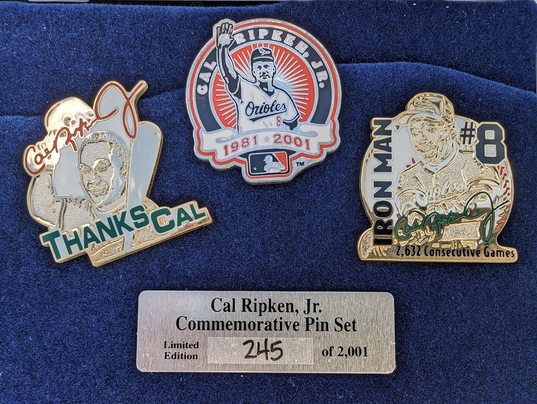 Limited Edition Cal Ripken Jr. Hall of Fame Commemorative Pin Set 187 ...