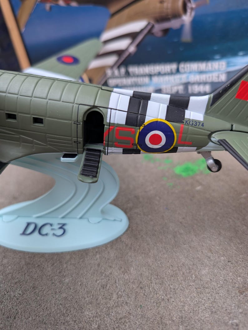 Vintage Ertl Diecast Metal Replica Model Douglas DC-3 Airplane. RAF ...