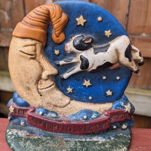 Vintage Cast Iron the Cow Jumped Over the Moon. - Etsy