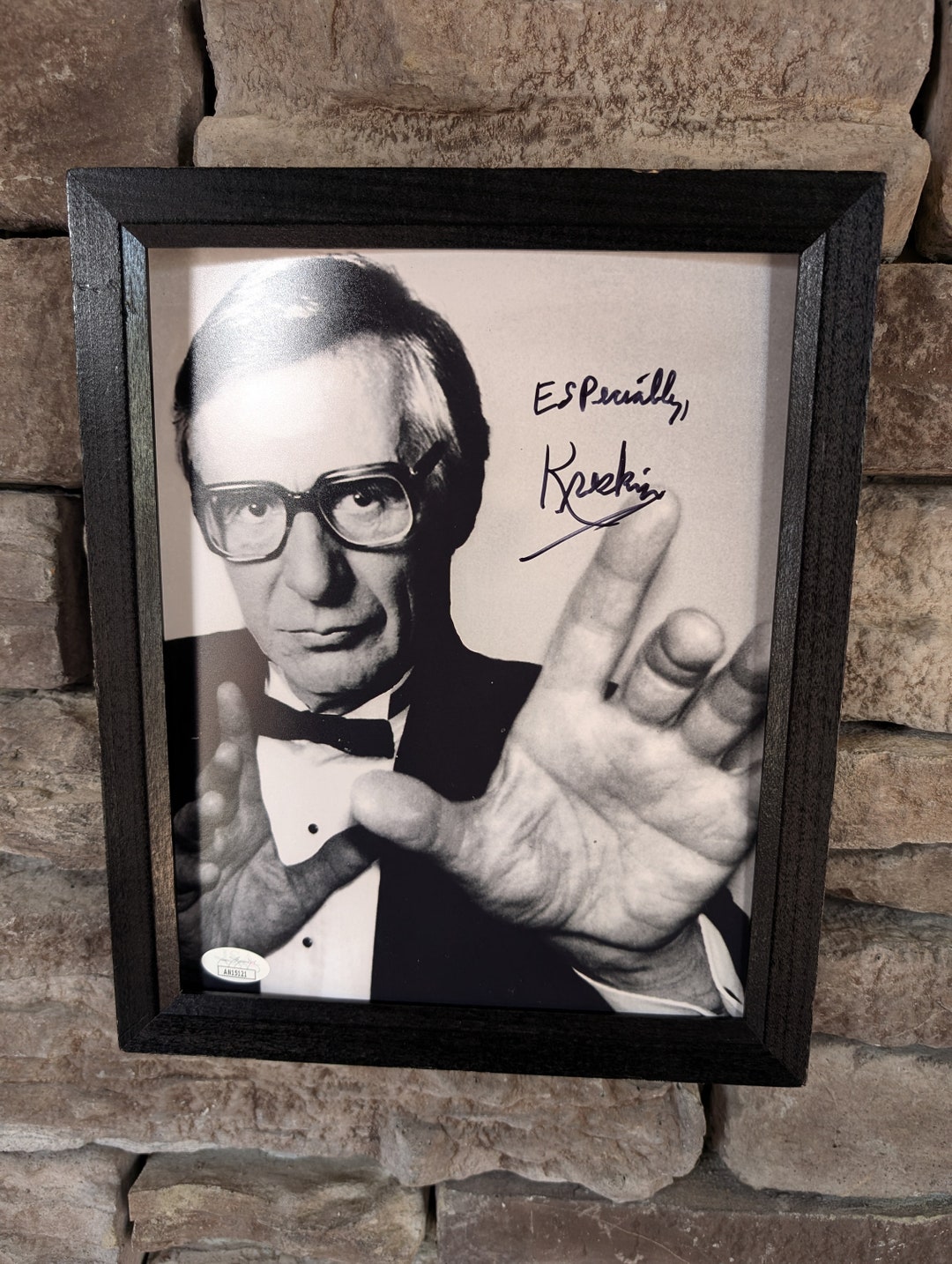 Autographed the Amazing Kreskin Mentalist Magician. 8x10 Inch Framed ...