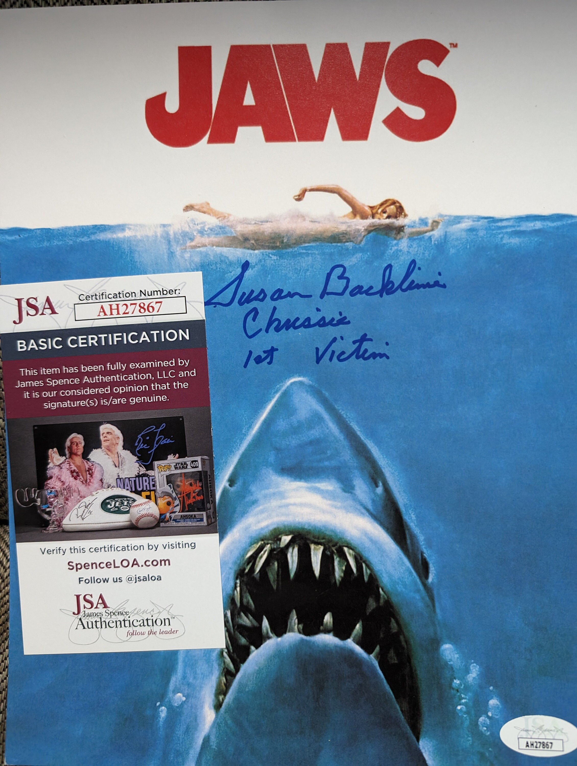 Autographed Susan Backlinie Jaws First Victim Chrissie JAWS 8x10 Inch ...