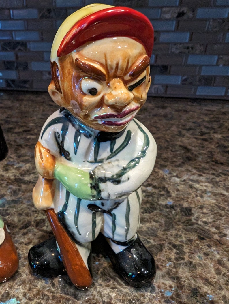 Vintage 1950s Baseball Player and Umpire Salt and Pepper Shakers. - Etsy