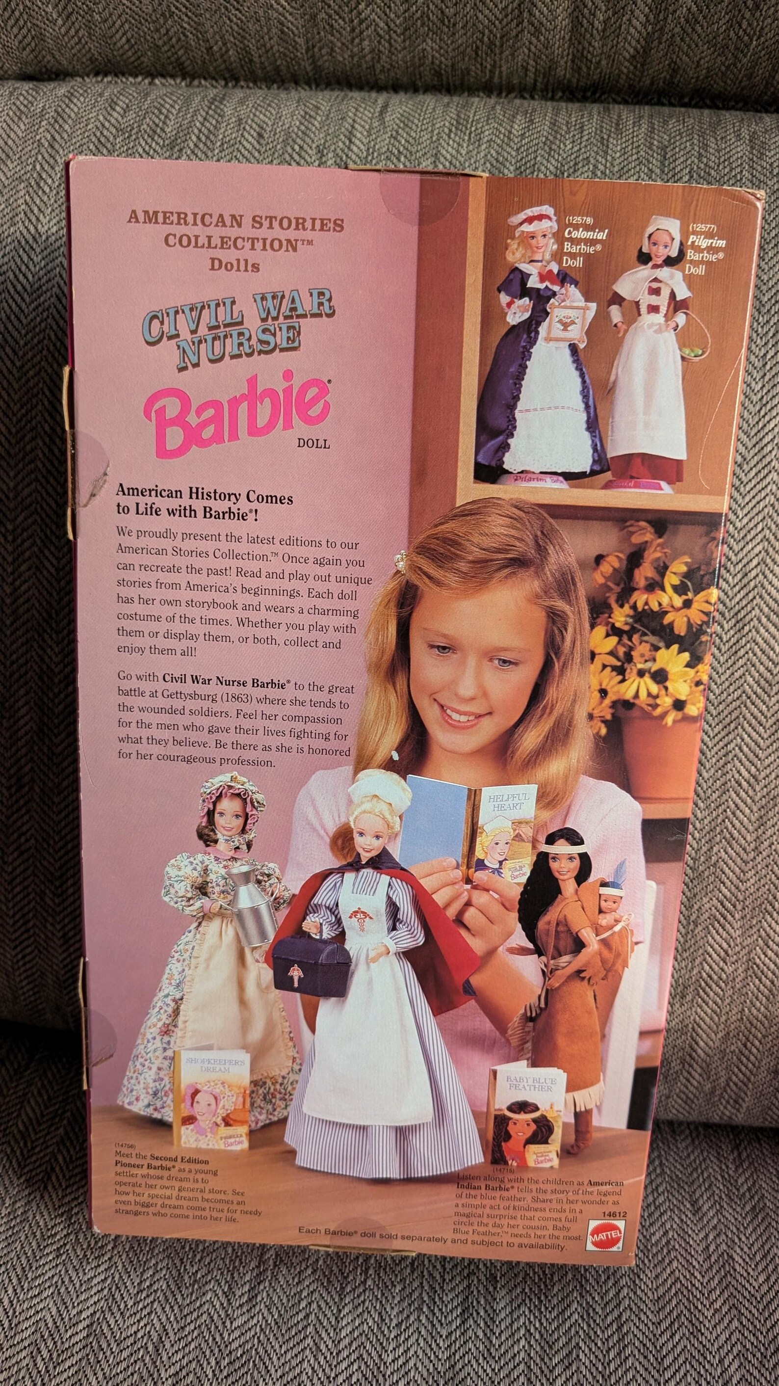Vintage 1995 Mattel American Stories Collection Civil War Nurse Barbie ...