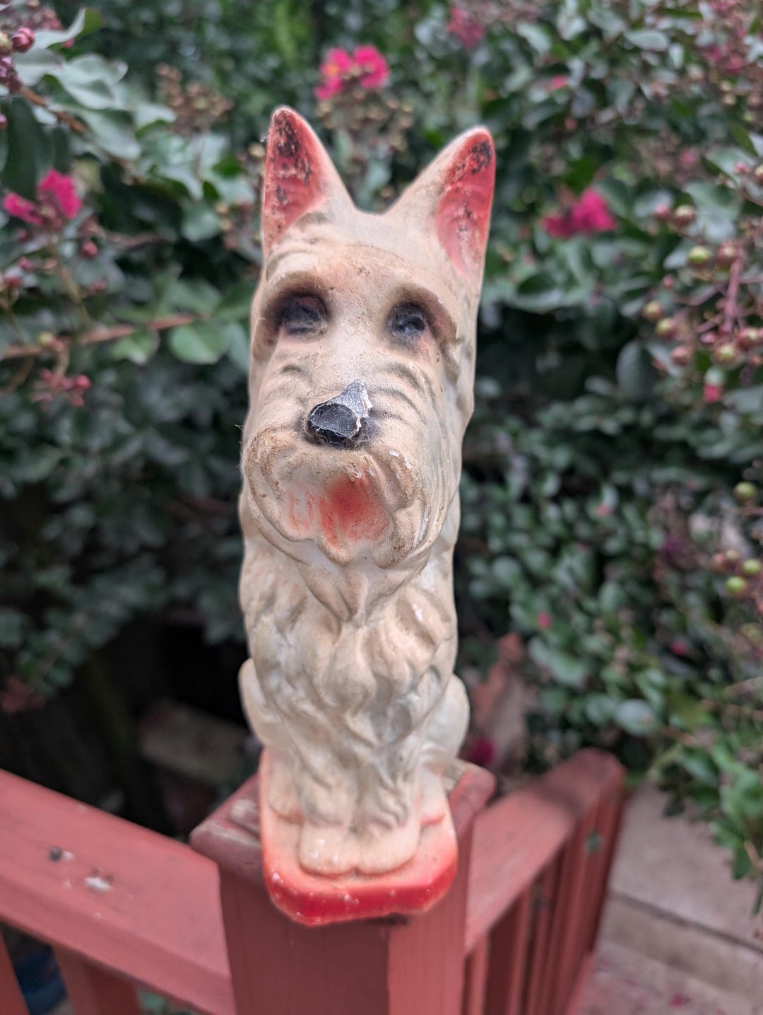 Vintage 1940s Chalkware Carnival Prize Large Carin Terrier Scottish ...