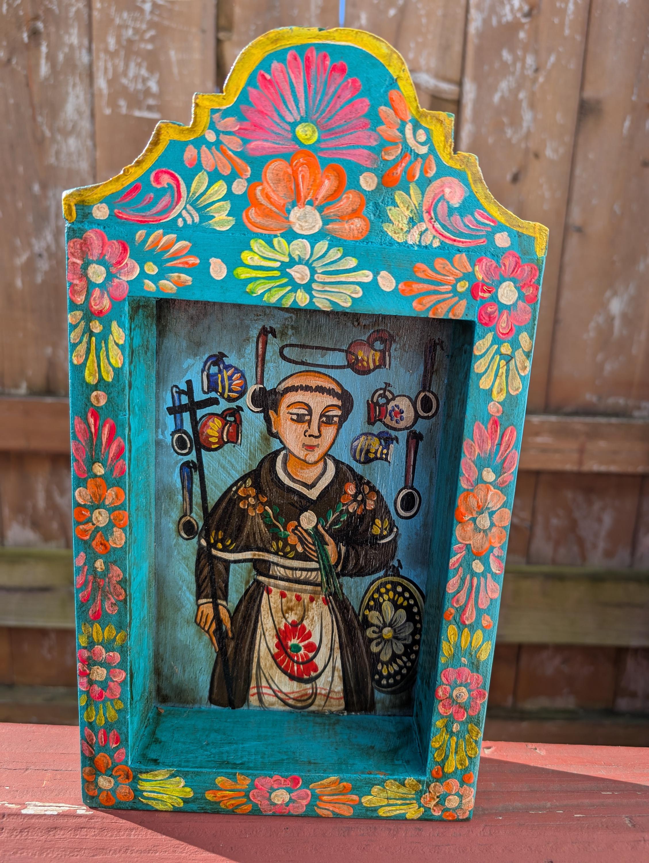 Mexican Folk Art Santos Shrine Hand Made by Artist Ramos Flemon From ...