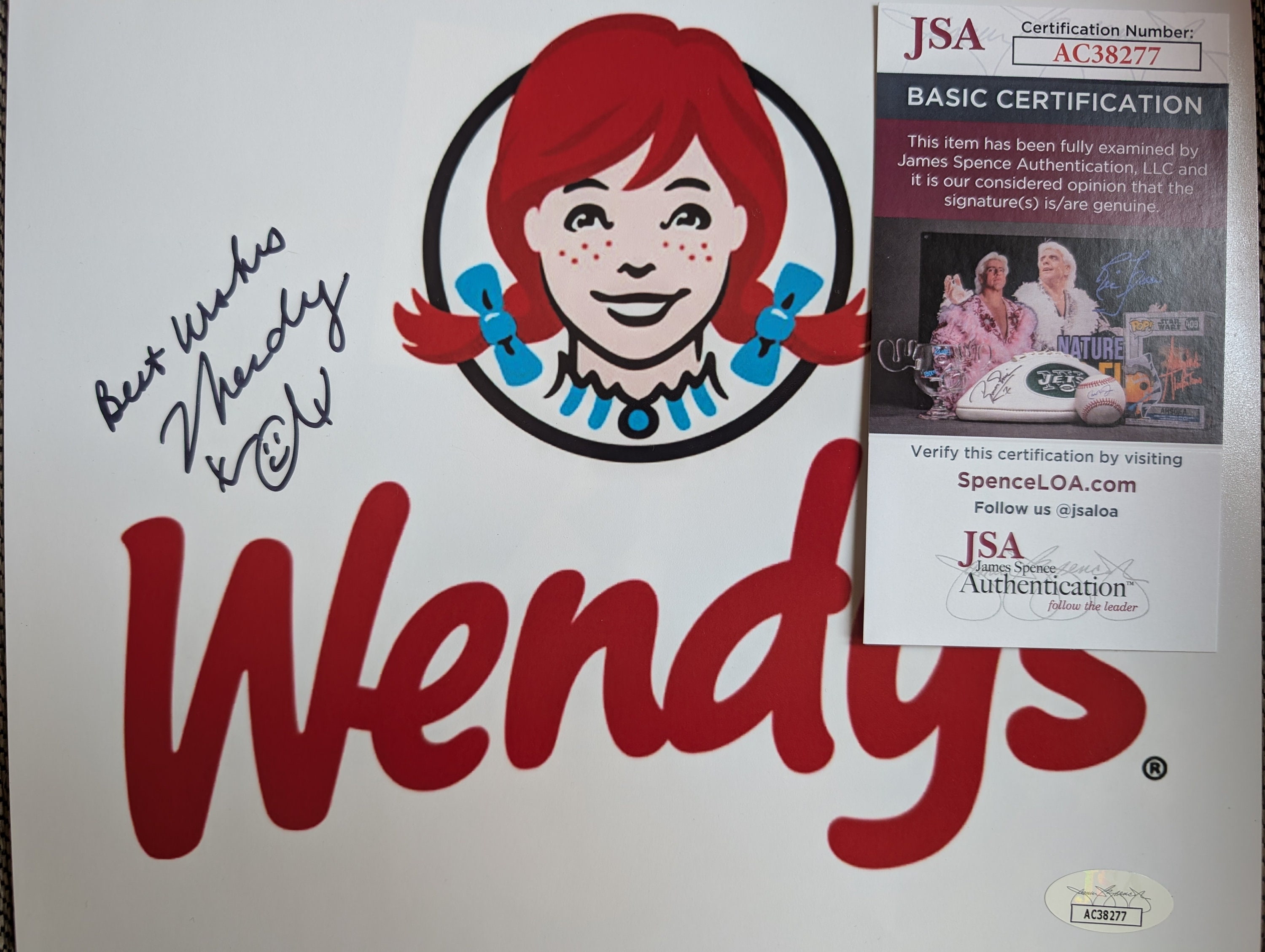 Autographed Wendy Thomas Wendy's Fast Food Restaurants. - Etsy