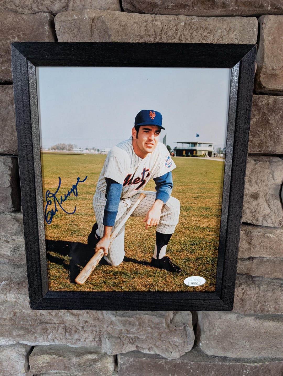 Autographed 1969 NY Mets Ed Kranepool 8x10 Inch Framed Photo With ...