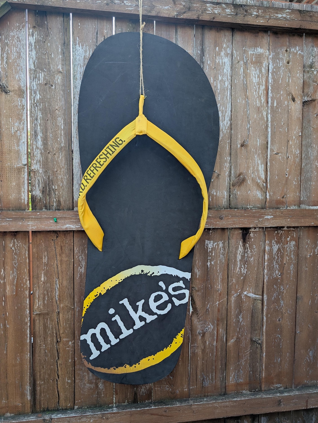 Vintage Mikes Hard Lemonade Giant Flip Flop Sandal Beer Bar Sign Store ...
