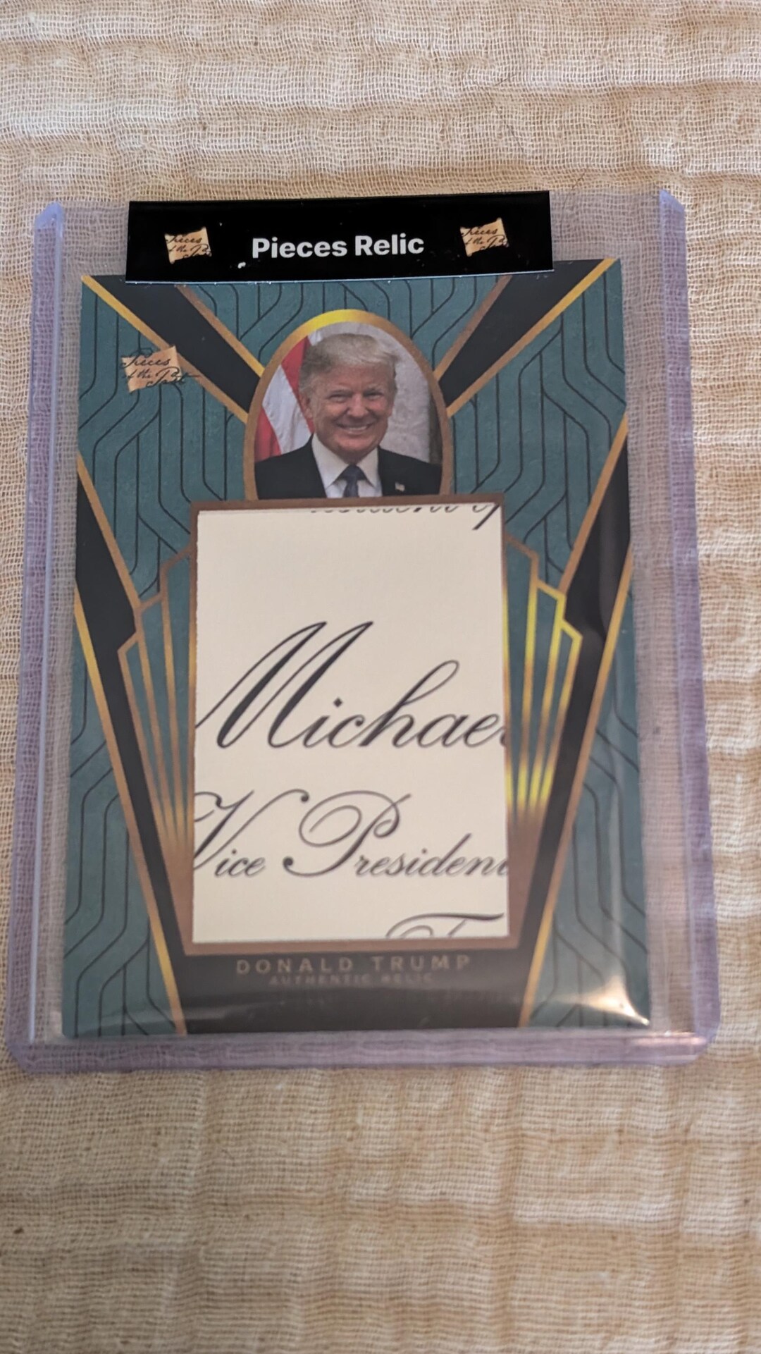 Donald Trump Pieces of the Past Historic Relic Trading Card. the Card ...