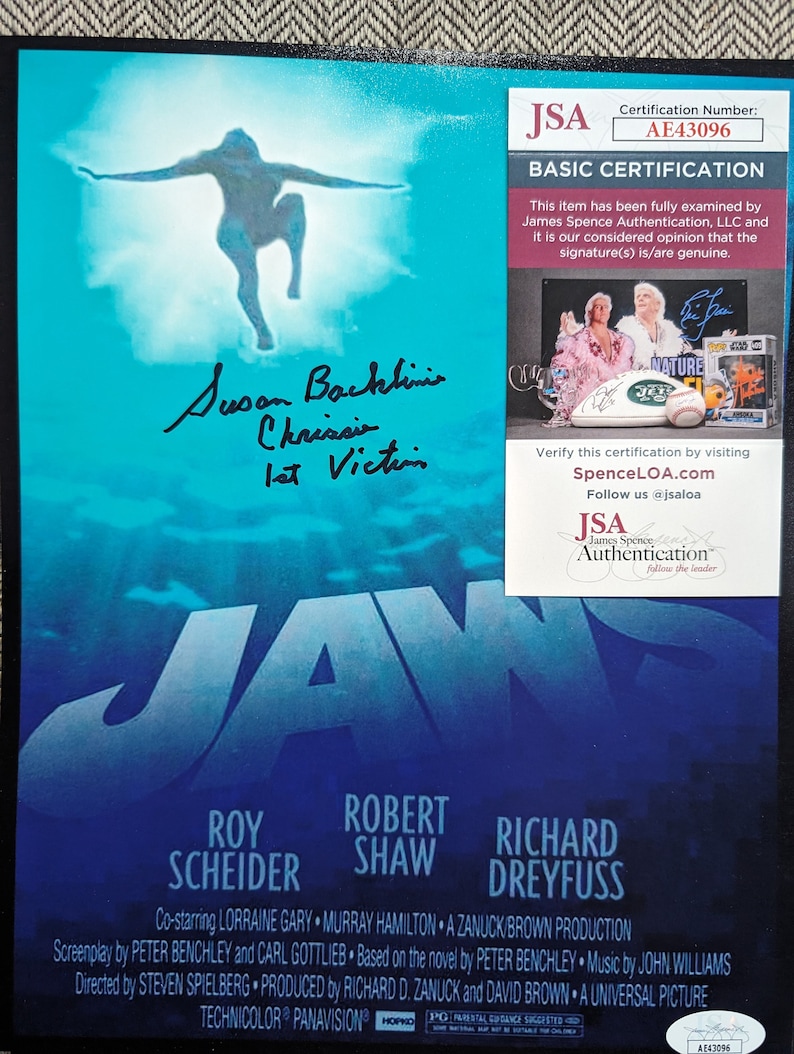Autographed Susan Backlinie Jaws First Victim Chrissie JAWS 8x10 Inch ...
