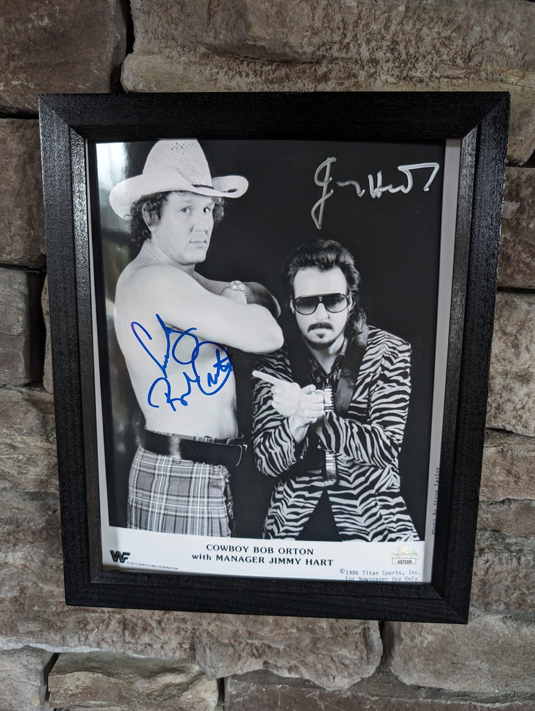 Autographed WWF WWE Cowboy Bob Orton and the Mouth of the South Jimmy ...