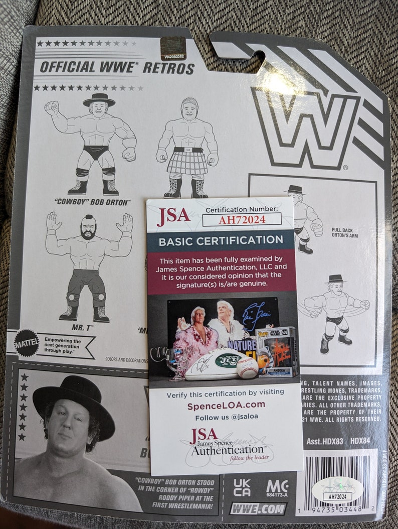 Autographed WWF WWE Cowboy Bob Orton Mattel Action Figure With ...