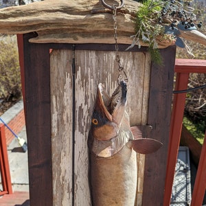 Vintage Taxidermy Muskie Fish on Wood Plaque 34" Real Skin Mount - Etsy