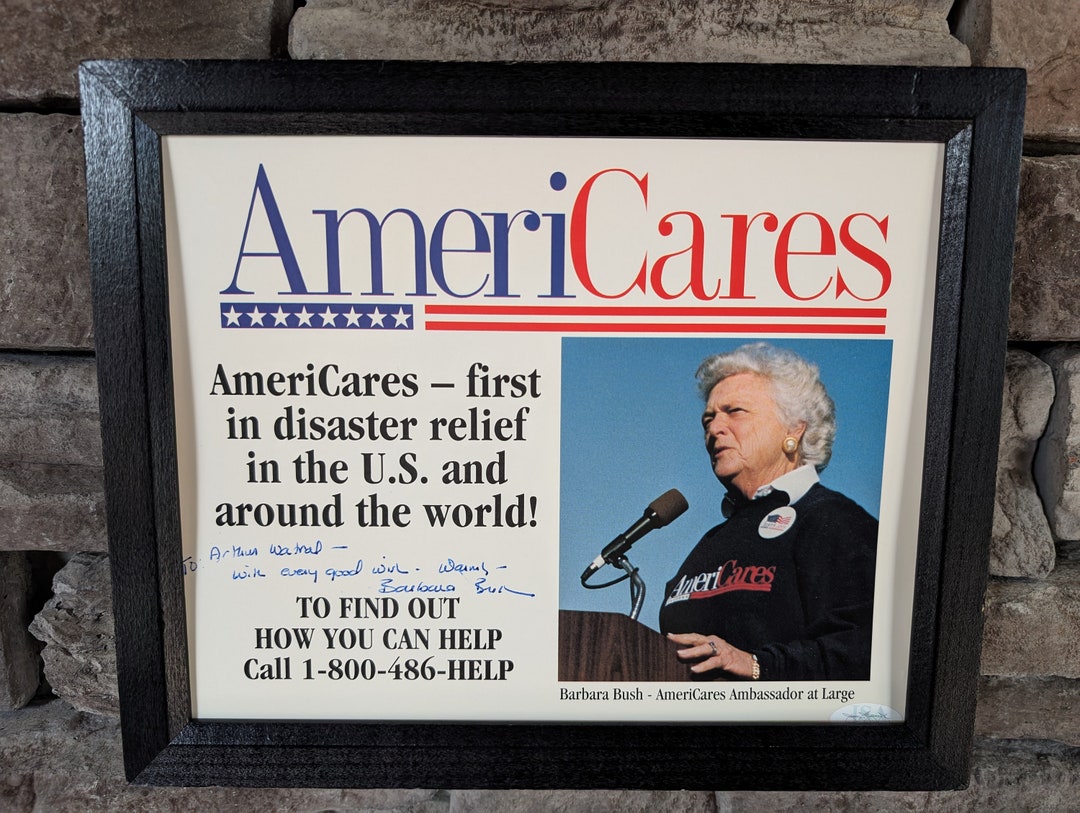 Autographed First Lady Barbara Bush 8x10 Inch Framed Photo With COA ...