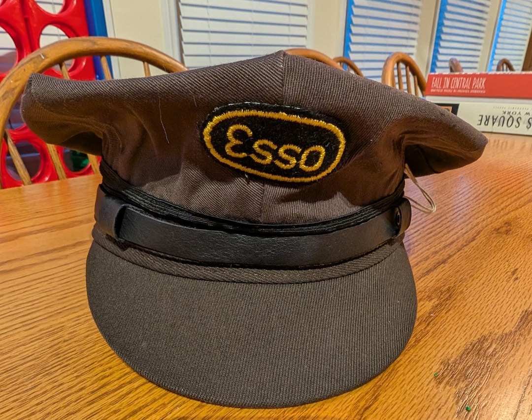 Vintage 1950s ESSO Oil Gas Station Attendants Hat . - Etsy