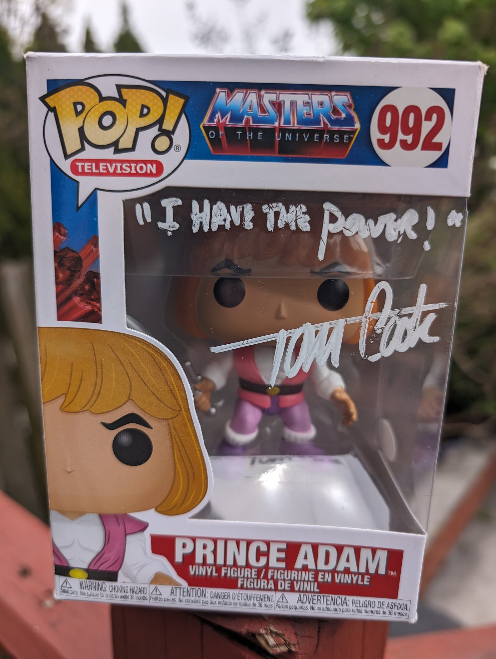 Autographed Tom Cook Masters of the Universe Animator Prince Adam Funko ...