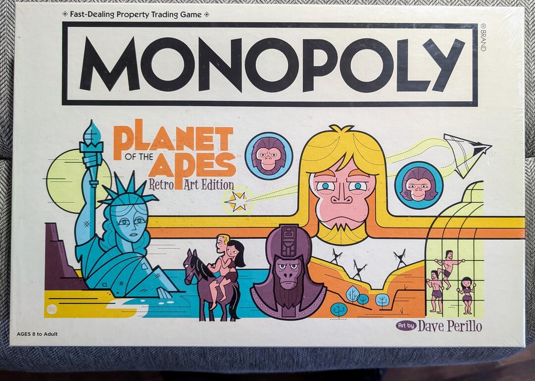Planet of the Apes Monopoly Retro Art Edition. Factory Sealed Never ...