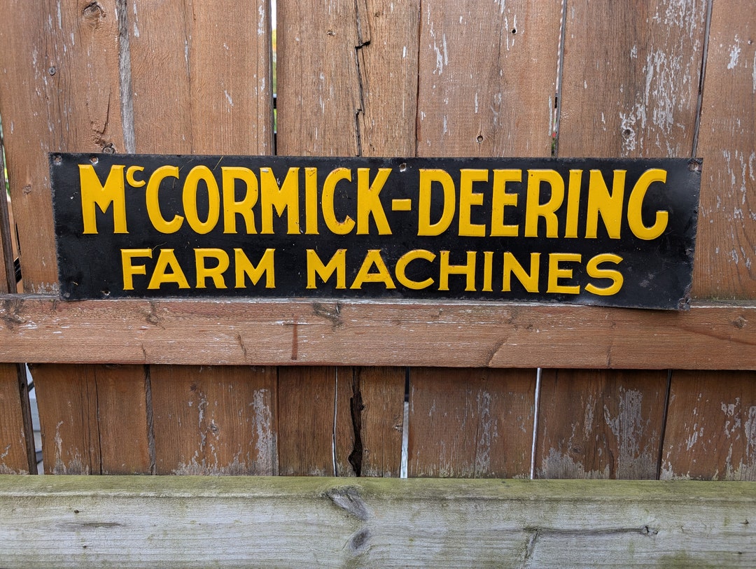 Vintage 1950s Mccormick Deering Farm Machines Metal Sign. - Etsy