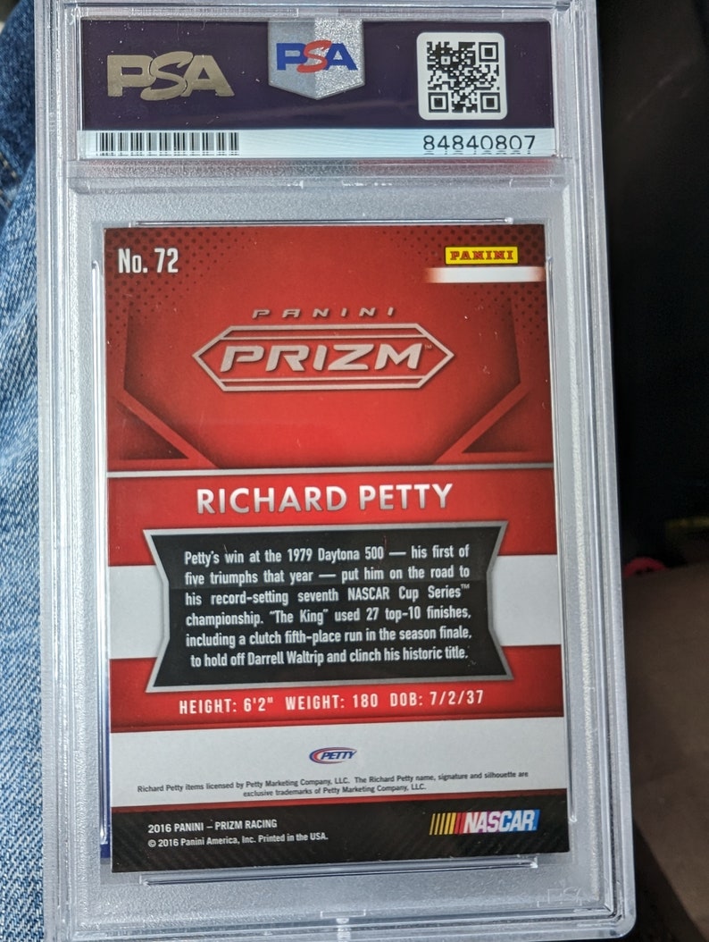 Autographed NASCAR Legend Richard Petty Panini Prizm Trading Cards PSA ...