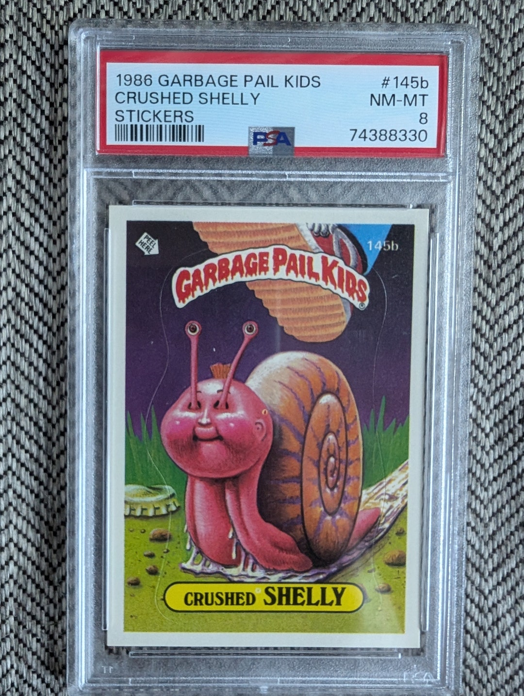 1986 Garbage Pail Kids Crushed Shelly Sticker Card. PSA Graded 8 NM ...
