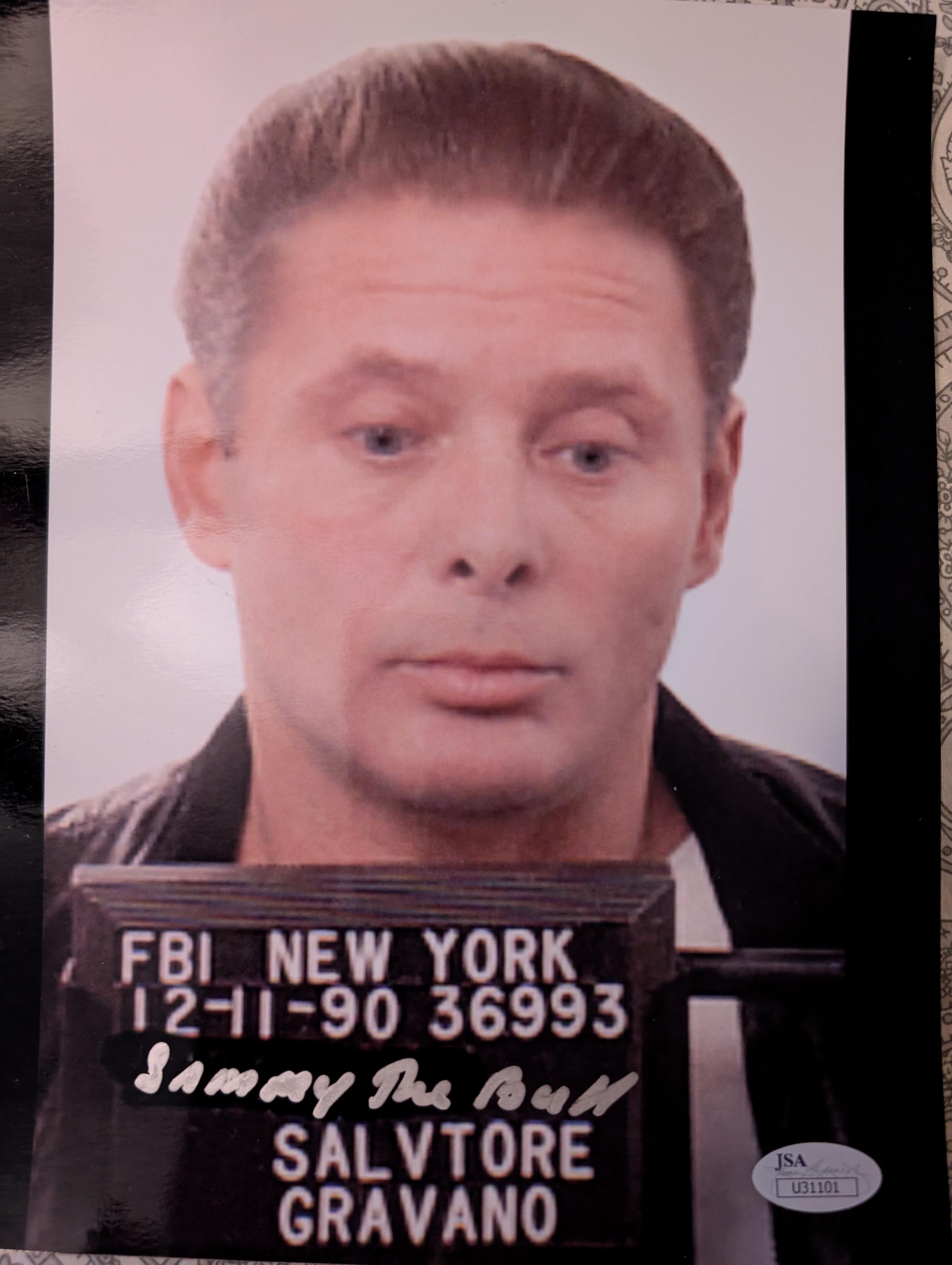 Autographed Sammy the Bull Gravano 8x10 Inch Framed Photo With ...