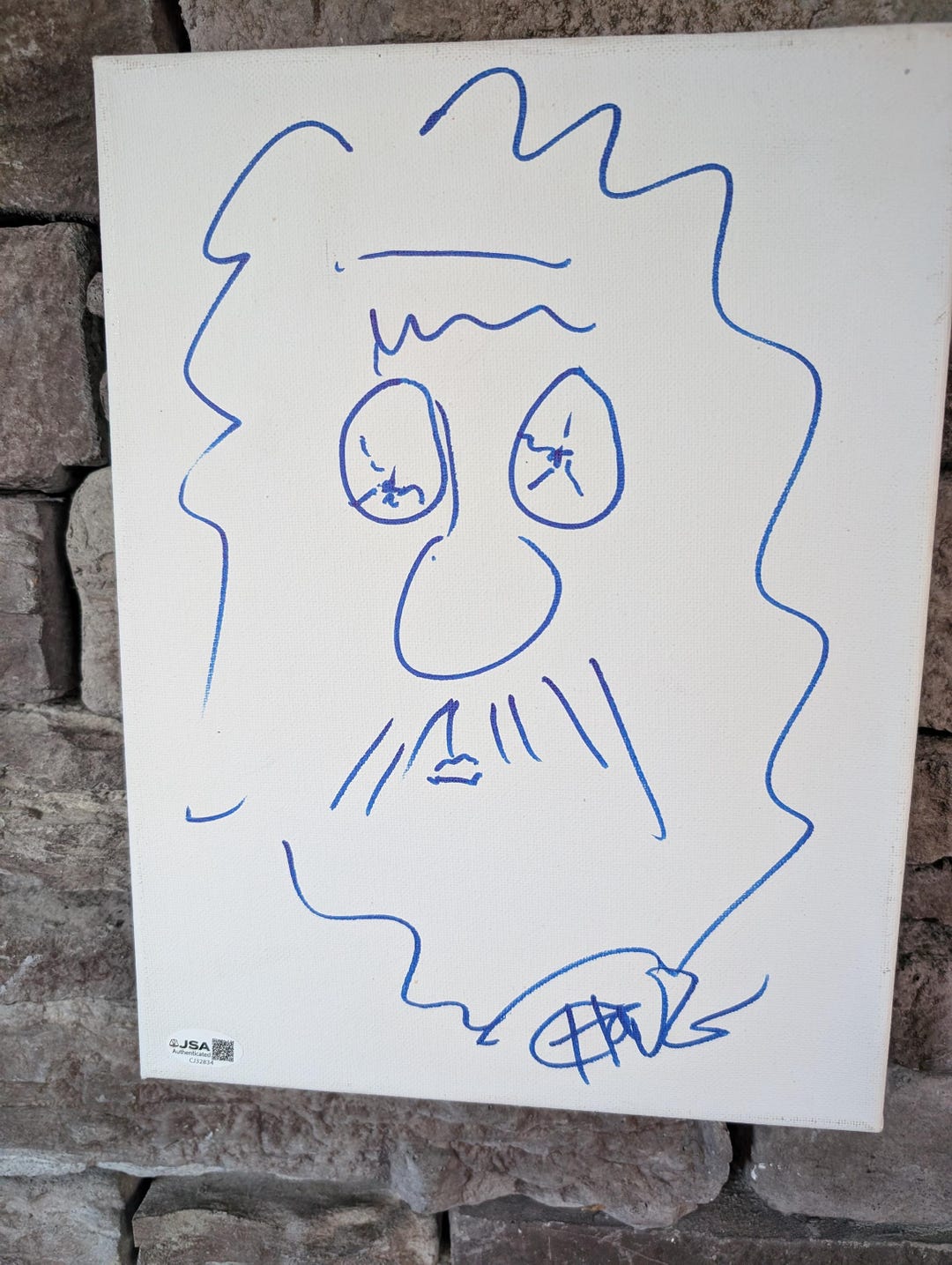 Autographed Tommy Chong Self Portrait on Canvas Cheech and Chong With ...