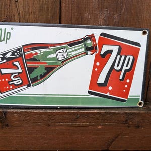 Vintage 1950s 7up Porcelain Sign. - Etsy