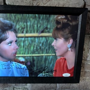 Autographed Dawn Wells and Tina Louise Mary Ann and Ginger Gilligan's Island. 8x10 Inch Framed ...