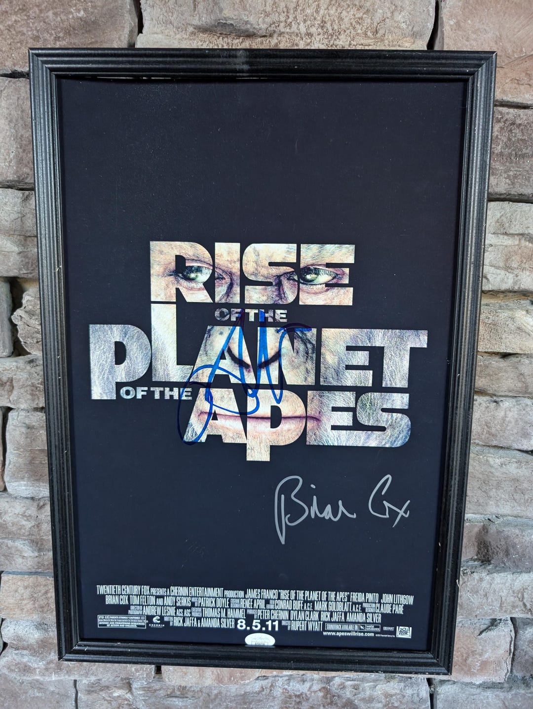 Autographed Brian Cox & Andy Serkis Rise of the Planet of the Apes ...