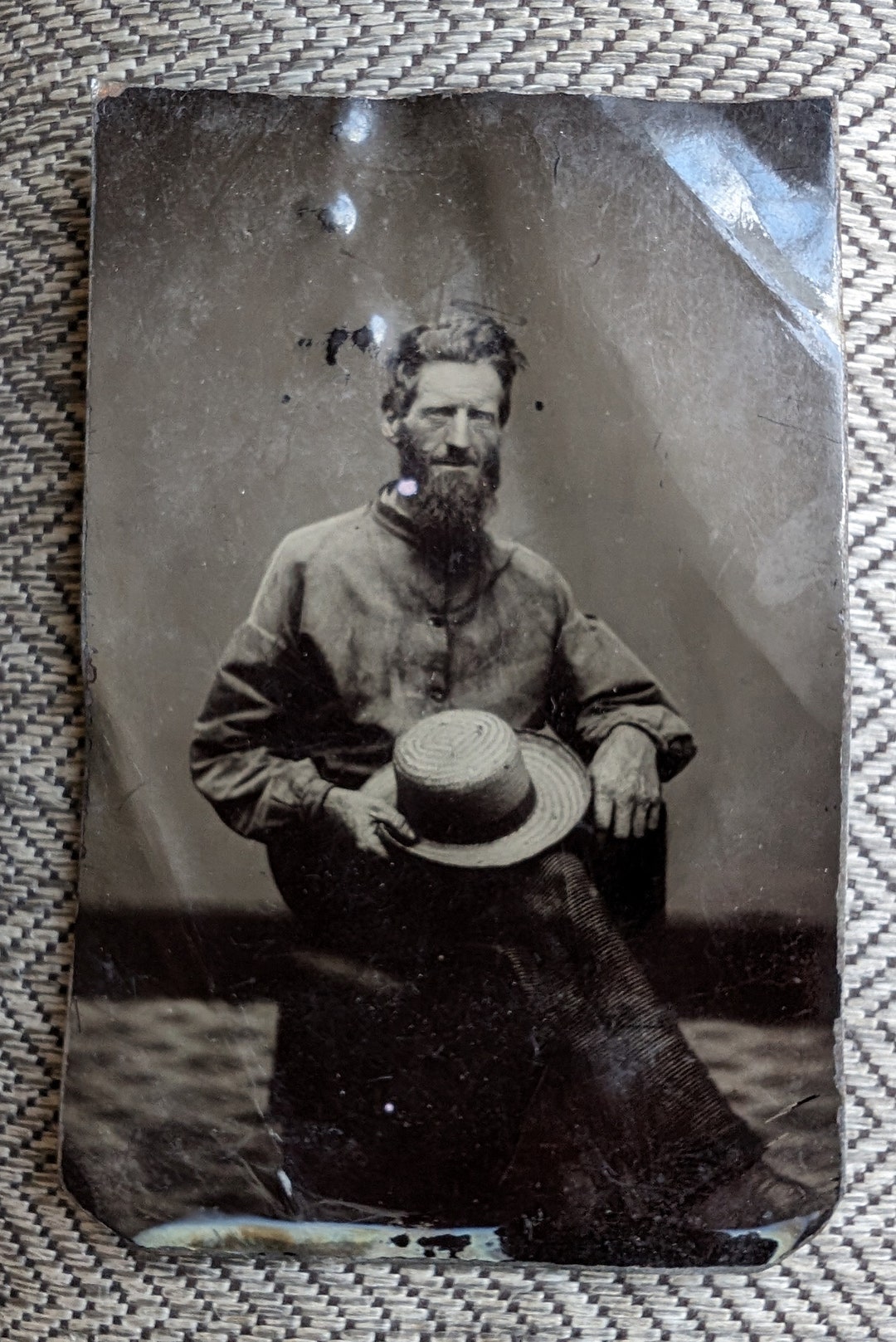 Antique Civil War Tintype Photo of a Confederate Soldier - Etsy