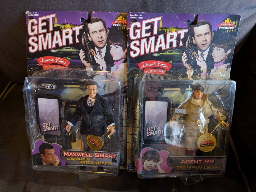 Vintage Premier Toys Get Smart Action Figures Maxwell Smart & Agent 99 ...