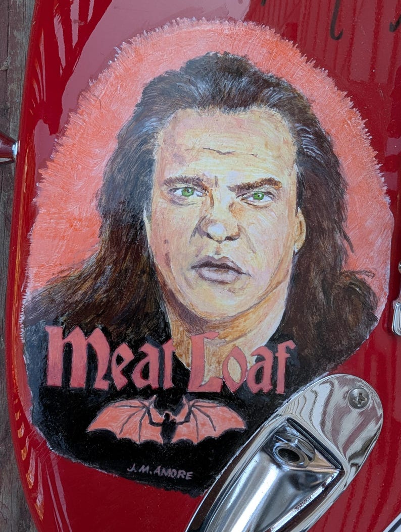 Autographed Meat Loaf Stratocaster Guitar Featuring a Hand Painted ...