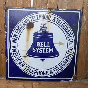 Antique Early 1900s Double Sided New England Telephone and Telegraph ...