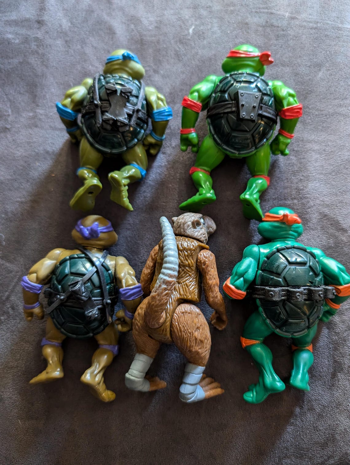 Vintage 1980s TMNT Teenage Mutant Ninja Turtles Action Figures Master ...