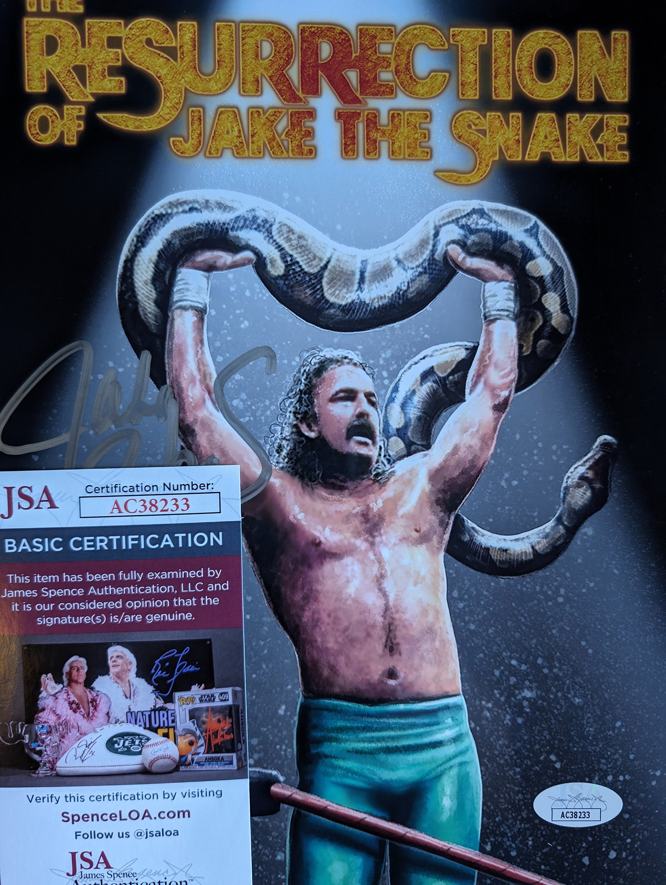 Autographed Jake the Snake Roberts 8x10 Inch Framed Photo With ...