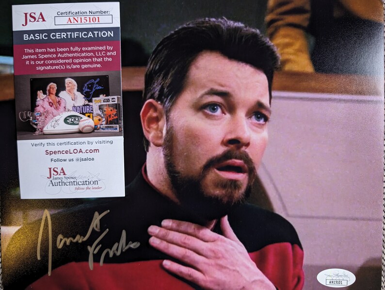 Autographed Jonathan Frakes William Riker in Star Trek the Next ...