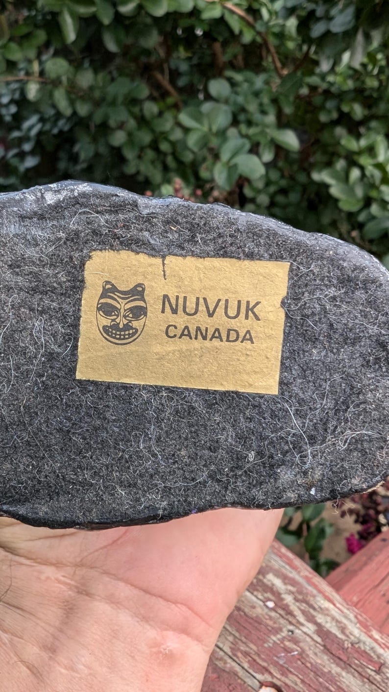 Vintage Nuvuk Canada Native American Hand Carved Soapstone Sculpture ...