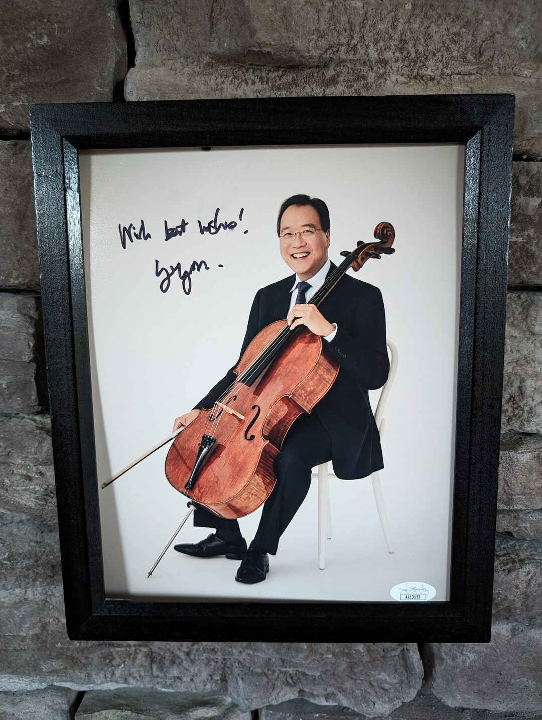 Autographed Yo-yo Ma Cellist 8x10 Inch Framed Photo With Certificate of ...