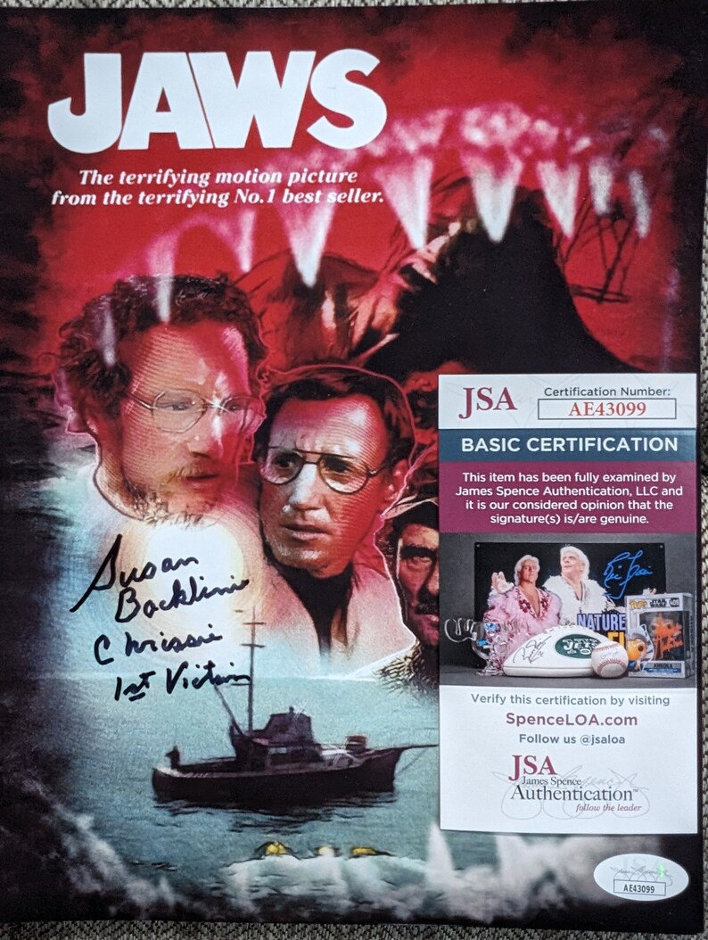 Autographed Susan Backlinie Jaws First Victim Chrissie JAWS 8x10 Inch ...